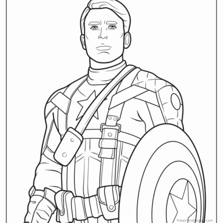 Captain America Coloring Pages - freeprintablepage.com